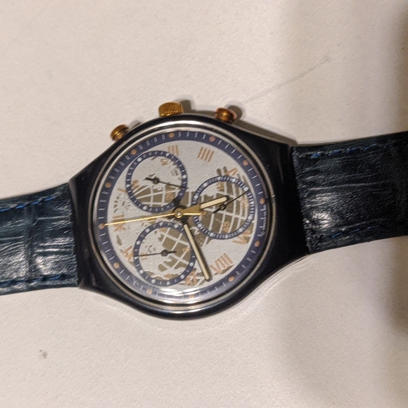 Swatch | Wearables | Vintage Swatch 22 Jewels World Chronograph | Poshmark